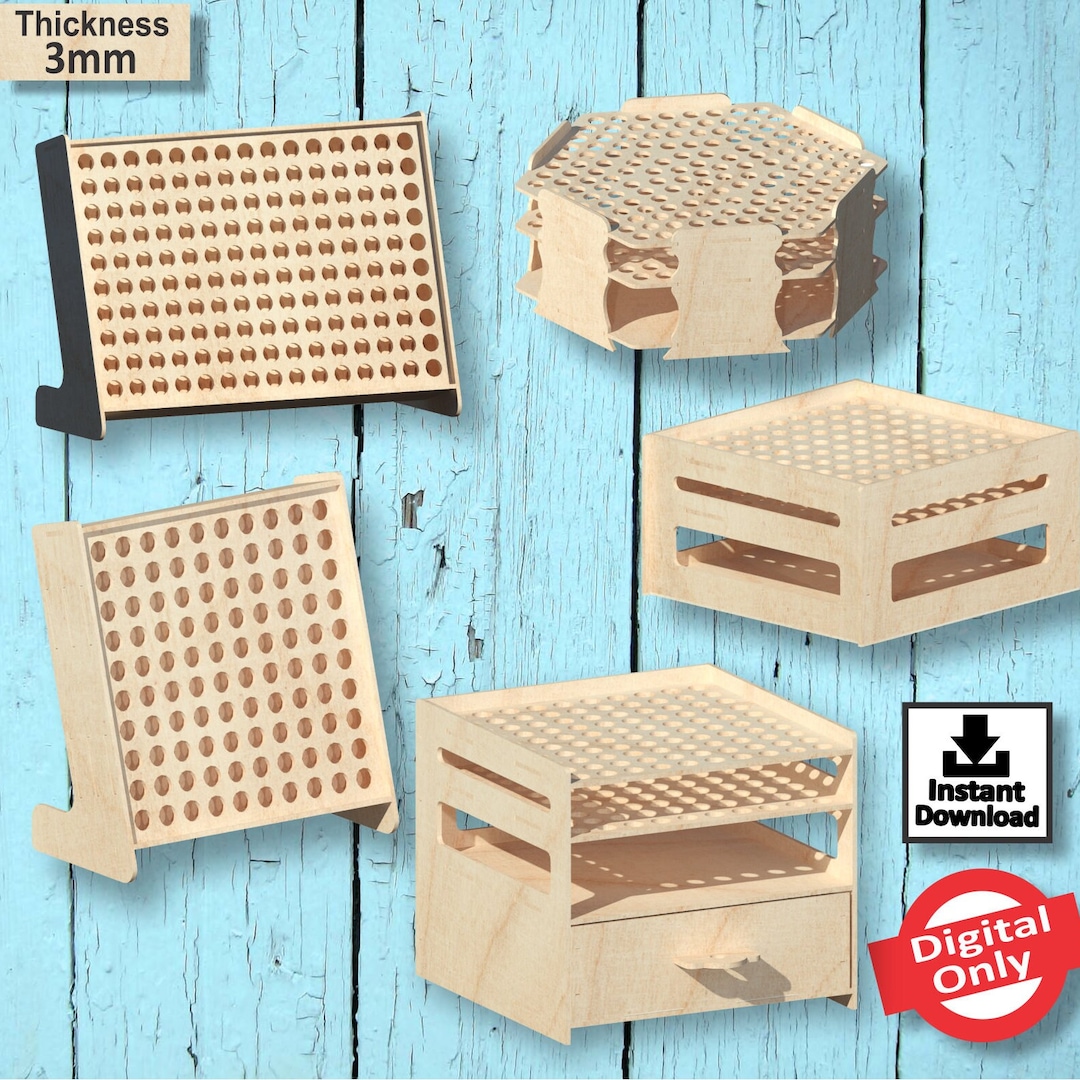 Markers Holder Pack 2, Laser Cut Design, File Vector for Laser,svg ...