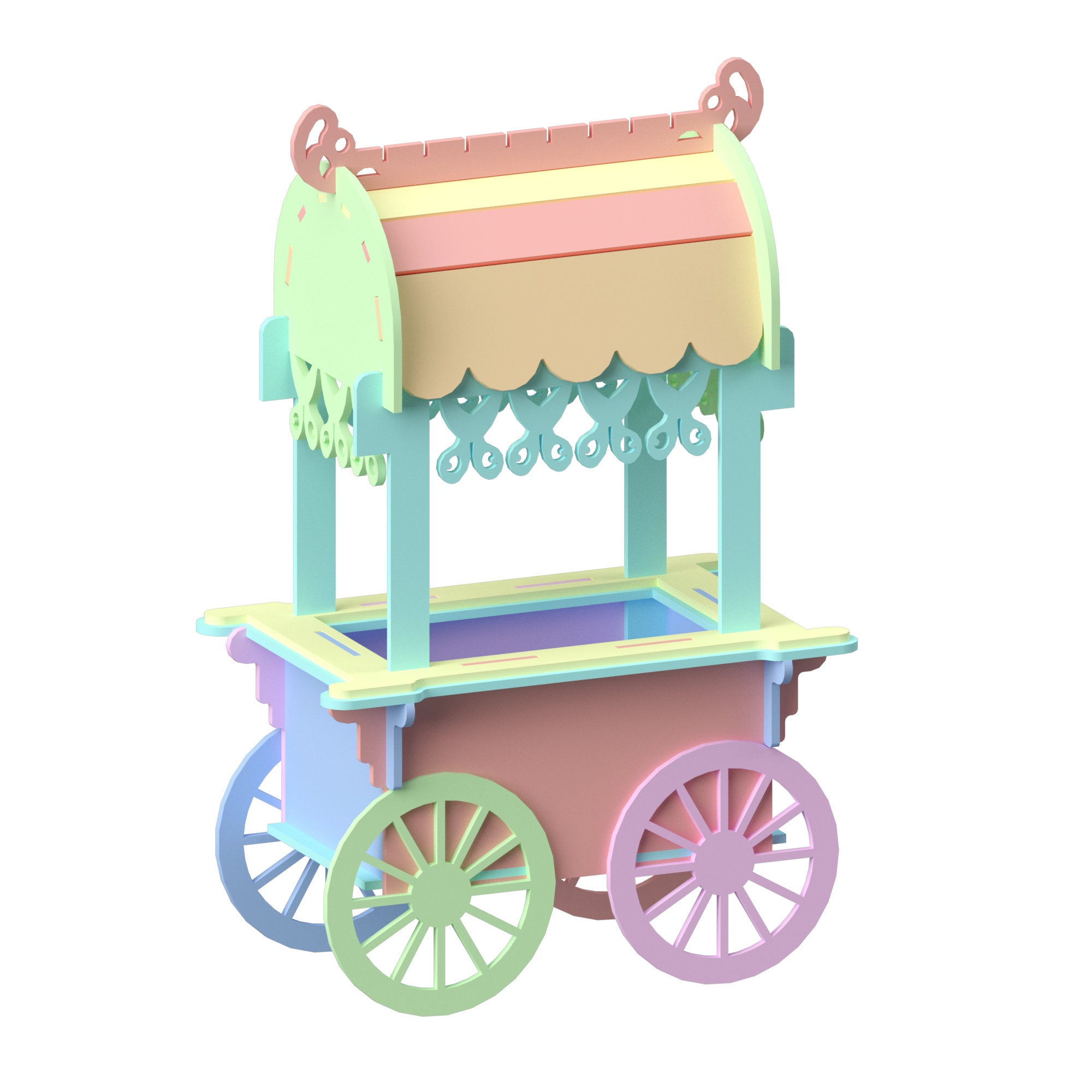 Candy Cart Pack 3, Laser Cut Design, File Vector for Laser,svg,laser ...