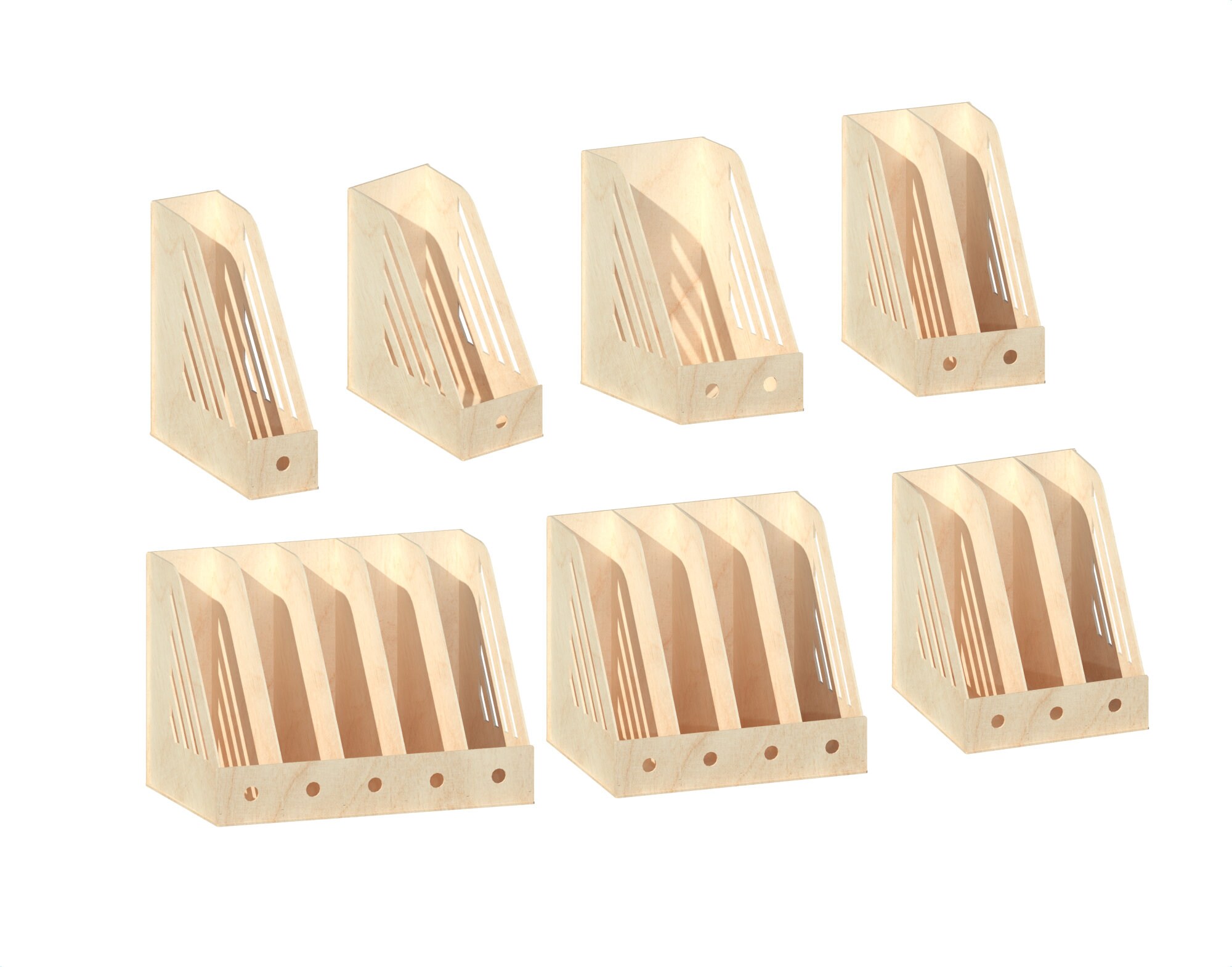Vertical File Folder Holder Pack 1, Laser Cut Design, File Vector for ...