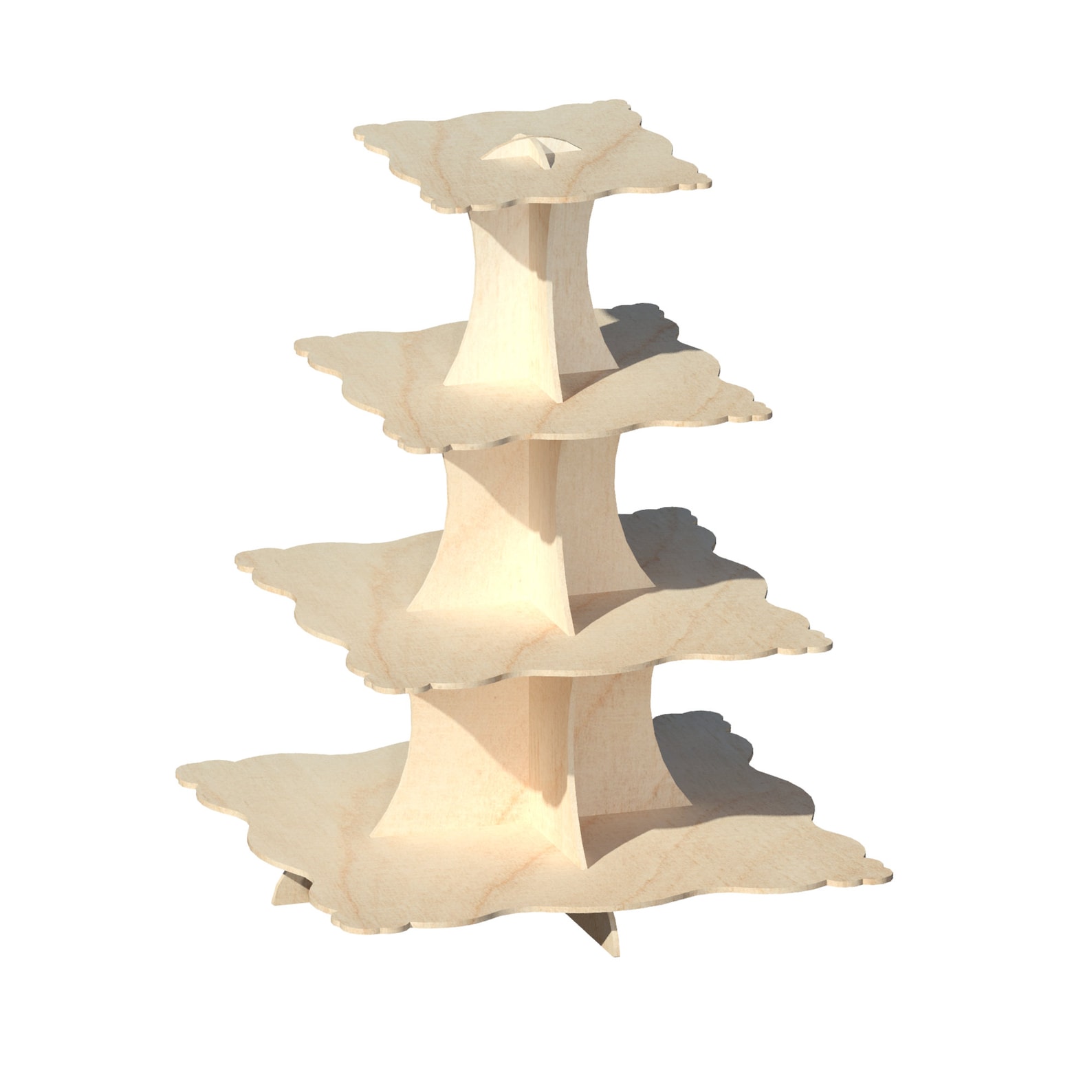 4-tier Cupcake Stand Pack 3 DIY Cupcake Stand Downloadable - Etsy