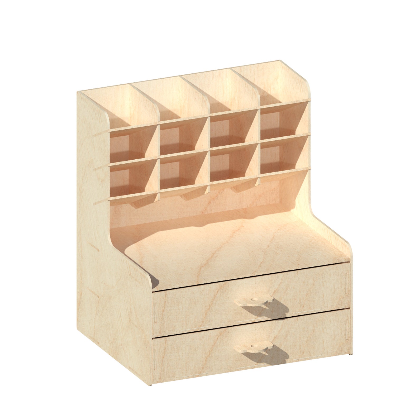 Desktop Organizer Pack 3 Laser Cut Design File Vector for - Etsy