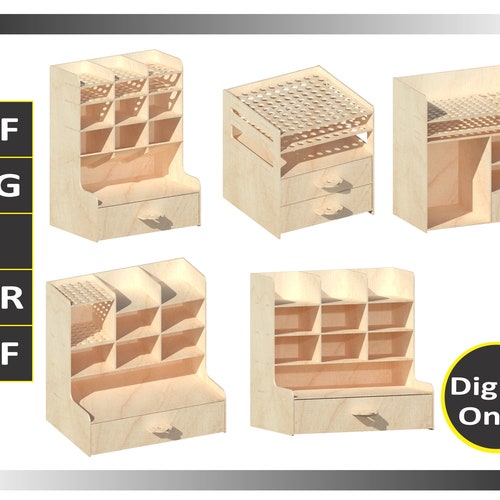 Office Desktop Organizer 3mm Digital File for Laser and CNC - Etsy