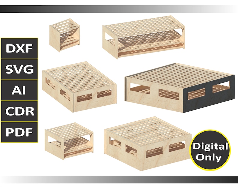Markers Holder Pack 10, Laser Cut Design, File Vector for Laser,svg ...