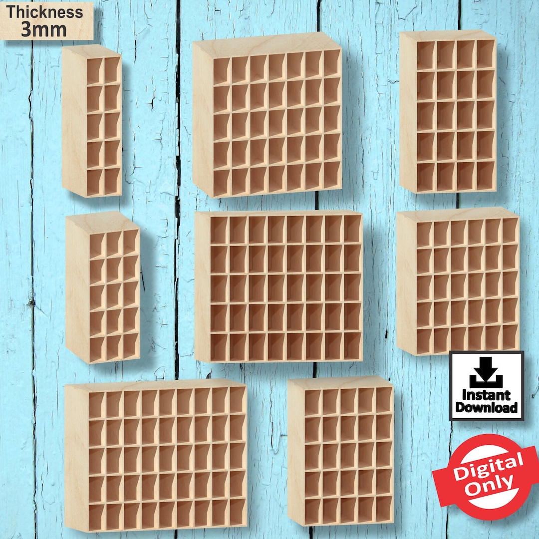 Markers Holder Pack 6, Laser Cut Design, File Vector for Laser,svg ...