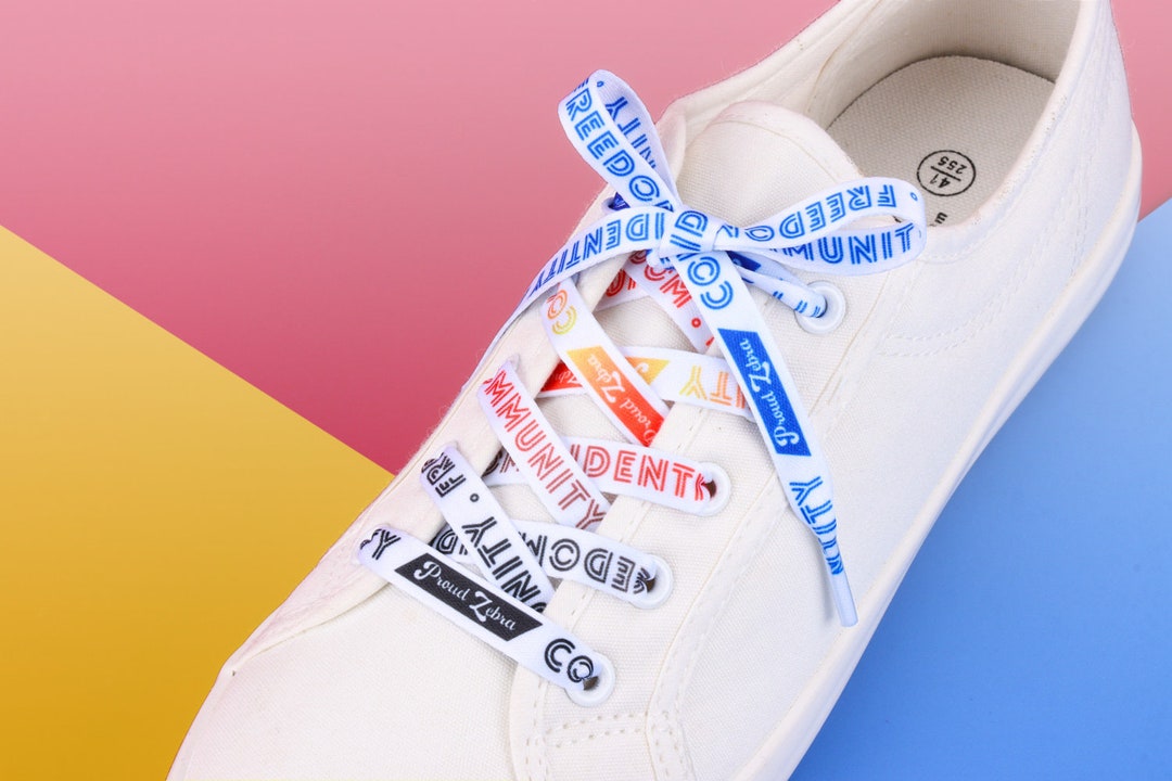 Polyamory Pride Flag White Shoelaces Laces Abrosexual Subtle Pride ...