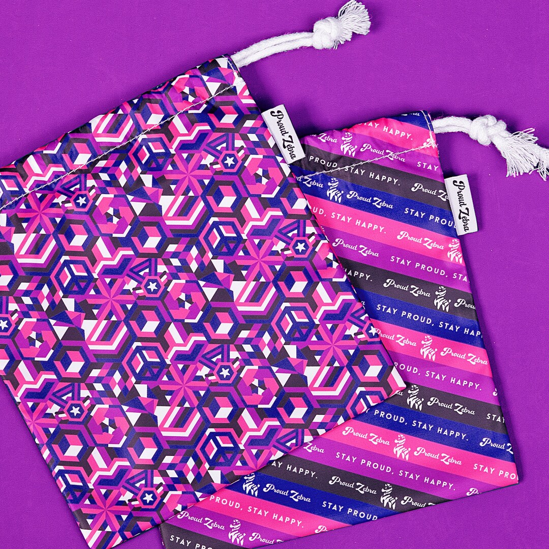 Genderfluid Pride Flag Drawstring Bag Reusable Bag Cosmetic Bag Travel ...