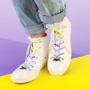 Non-binary Pride Flag Love Lace Locks Shoe Clips Charm - Polyamorous ...