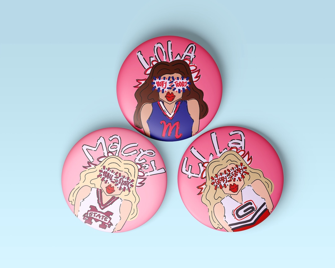 CUSTOM Cheer Buttons | Dance Team Buttons | Gameday Buttons ...