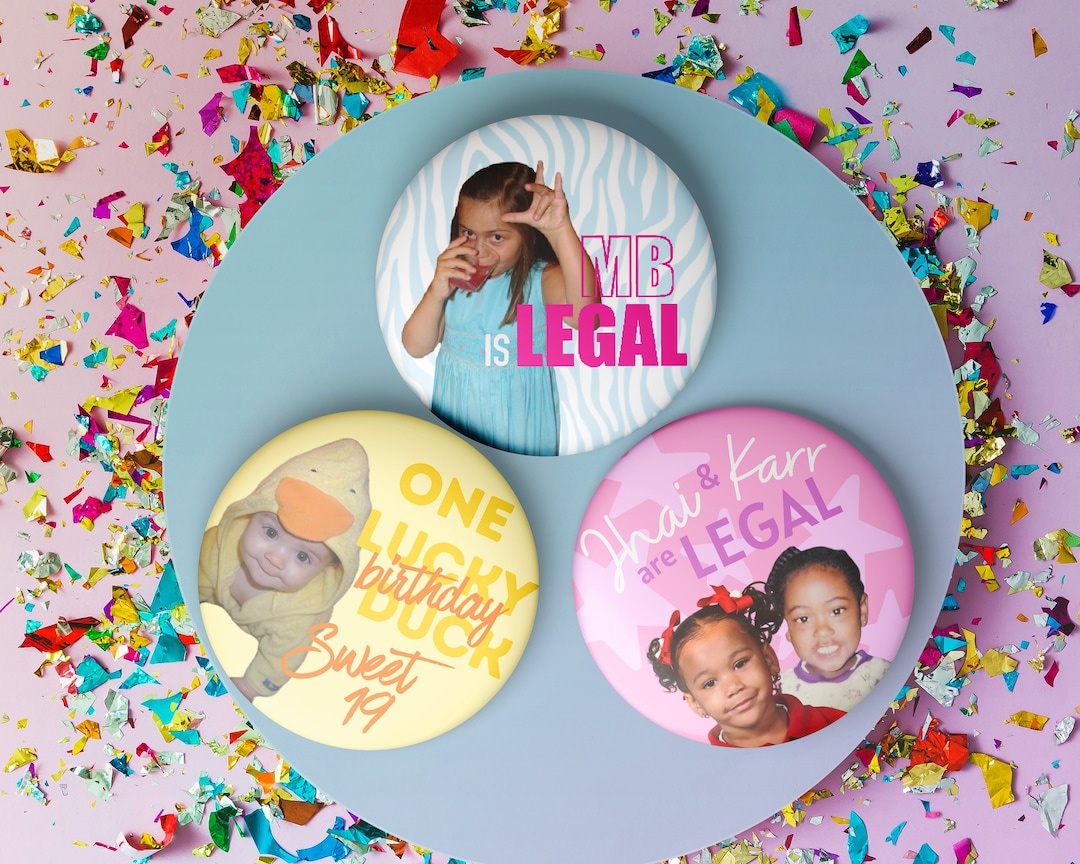 CUSTOMIZABLE BIRTHDAY BUTTONS | Birthday Celebration - Etsy