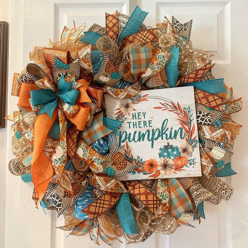 Teal Fall Decor - Etsy