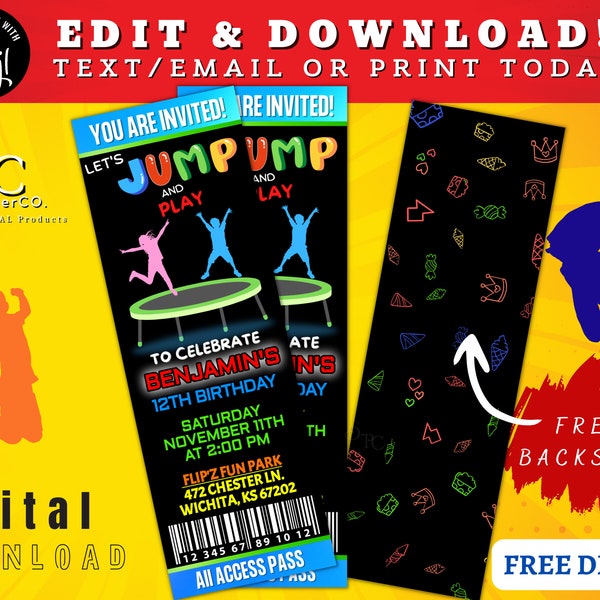 EDITABLE Football Birthday Invitation, Football Ticket Invitation ...