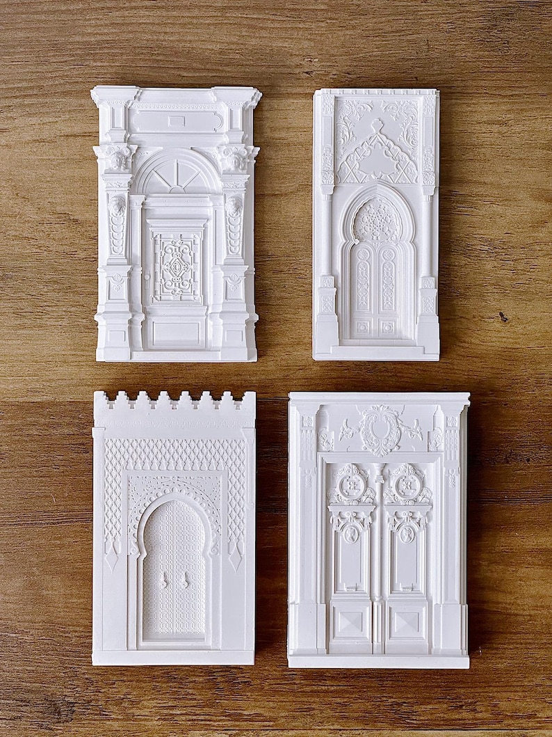 Architecture Plaster Models 4 Pack Mini Doors - Etsy