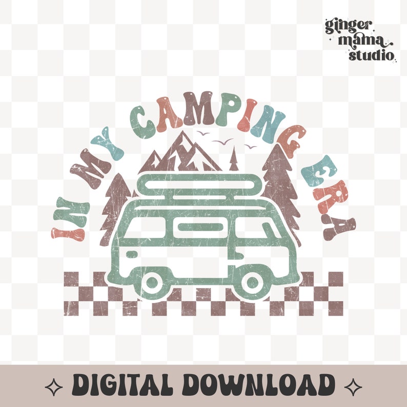 In My Camping Era Retro Png, Camping Era, Camper, Camping Shirt Png ...
