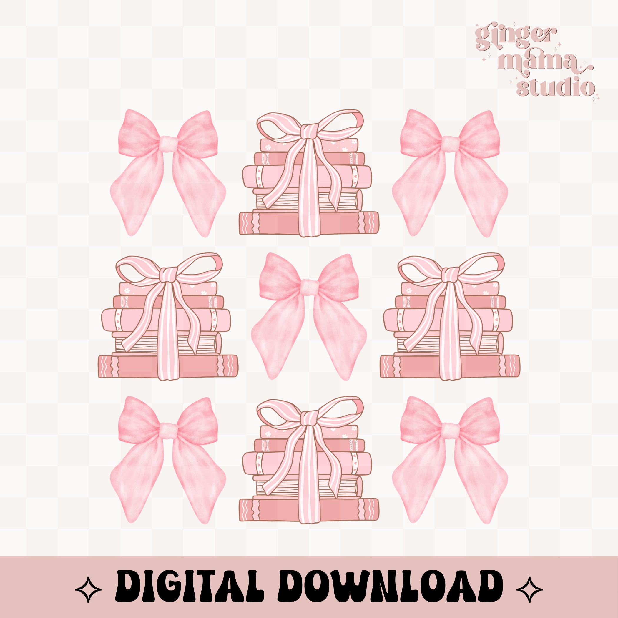 Coquette Bows Books Png, Bookish Girly, in My Coquette Era, Book Lover ...