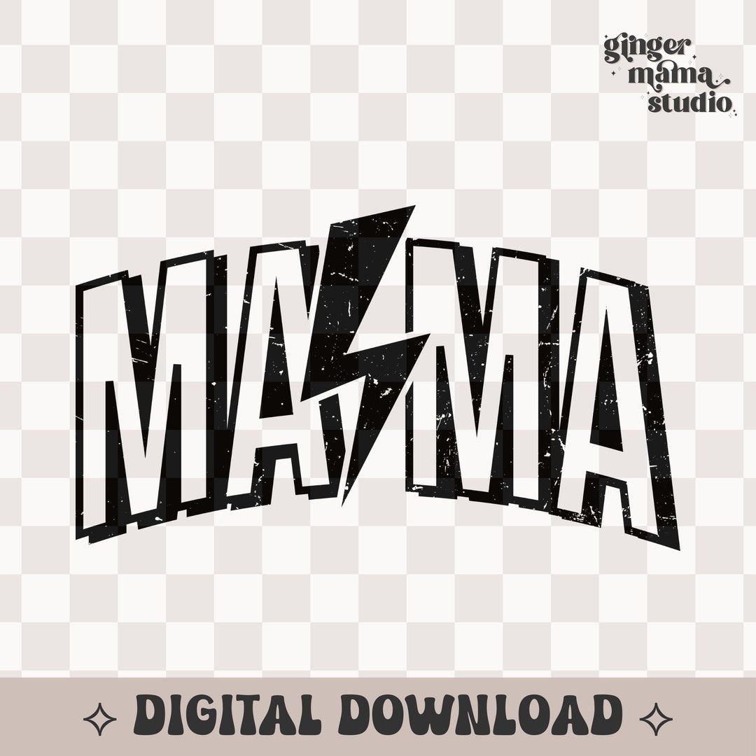 Mama Bolt Retro Png, Mama Lightning Bolt, Mama Club, Fun Mom Shirt ...