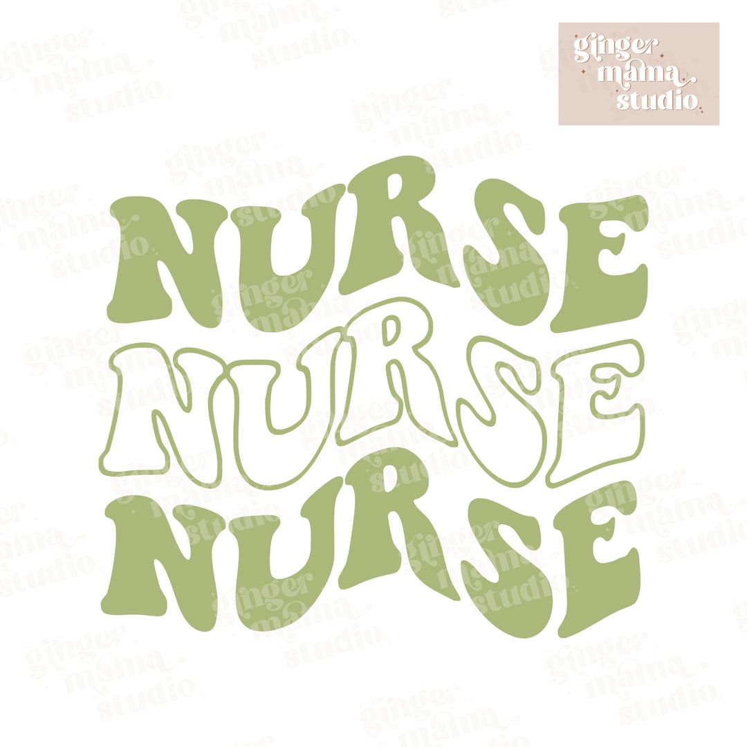 Nurse Svg, Cute Nurse Png, Nurse Wavy Retro Png, Nurse Gifts ...