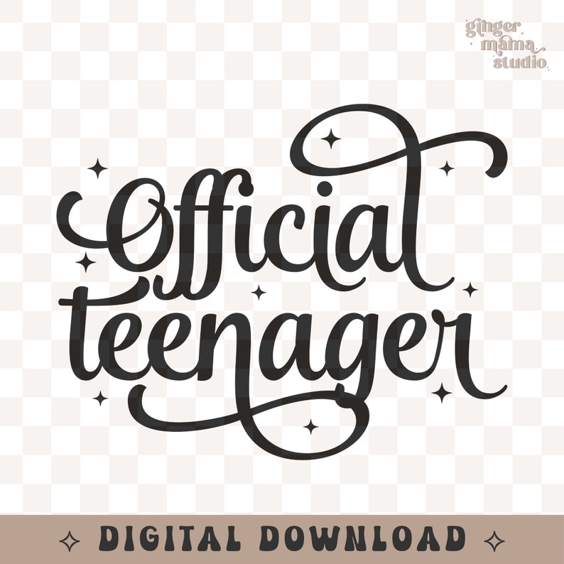 Official Teenager Stars Png, 13th Birthday Shirt, Teen Bday, in My ...