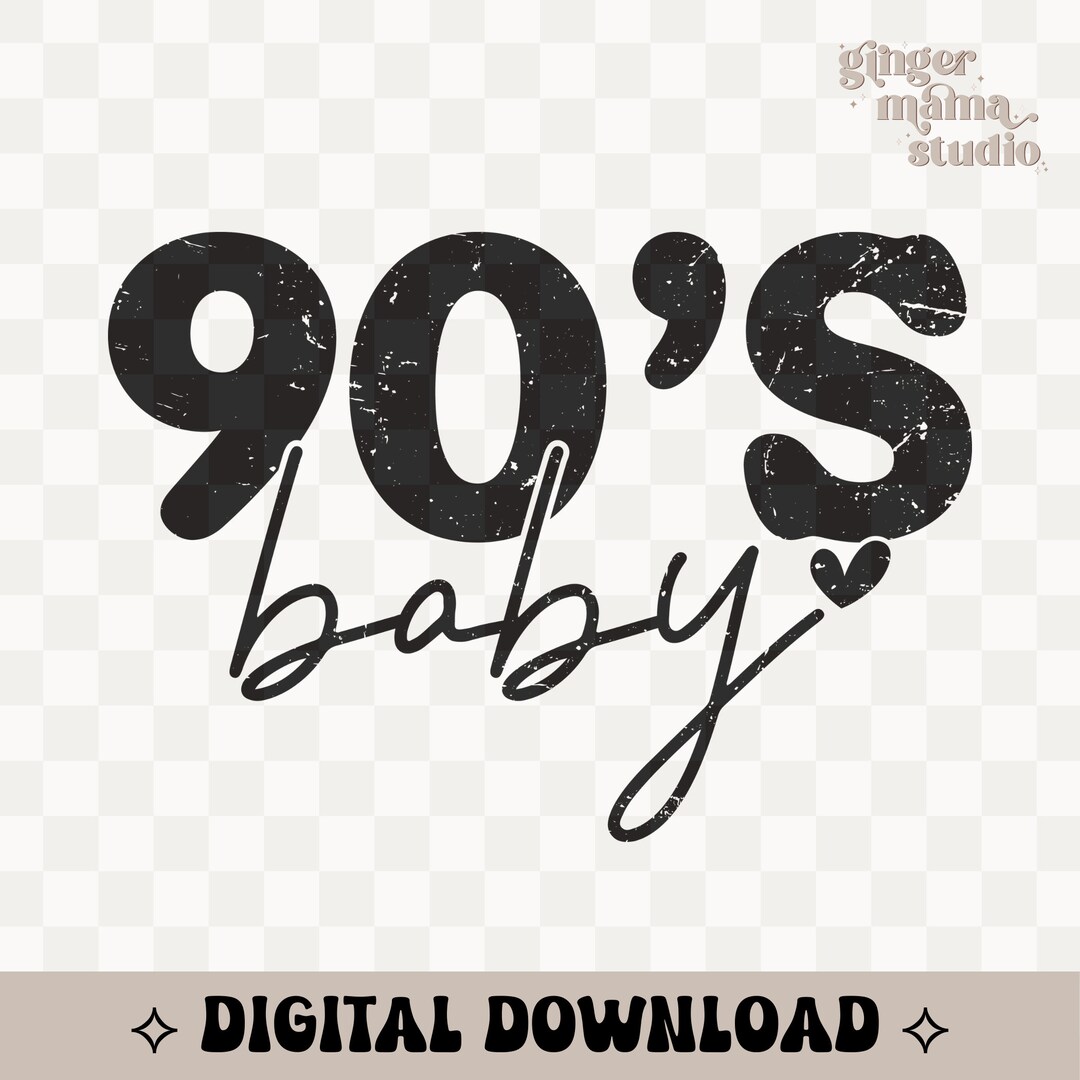 90’s Baby Heart Retro Png, 90s Baby, Groovy, Retro, Nostalgia, 90s Babe ...