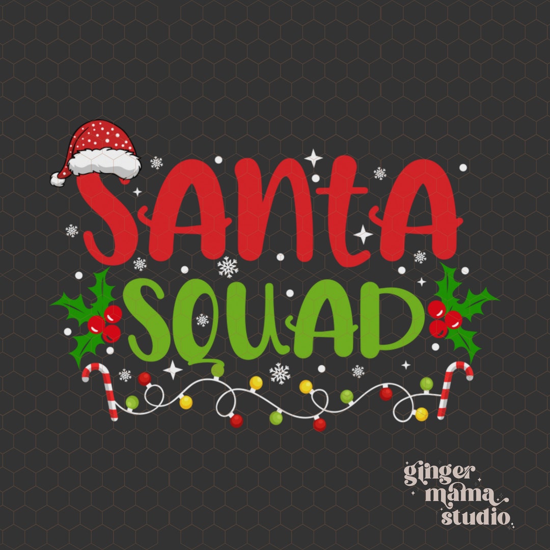 Santa Squad Png, Christmas Shirt Svg, Family Christmas Pjs, Matching ...