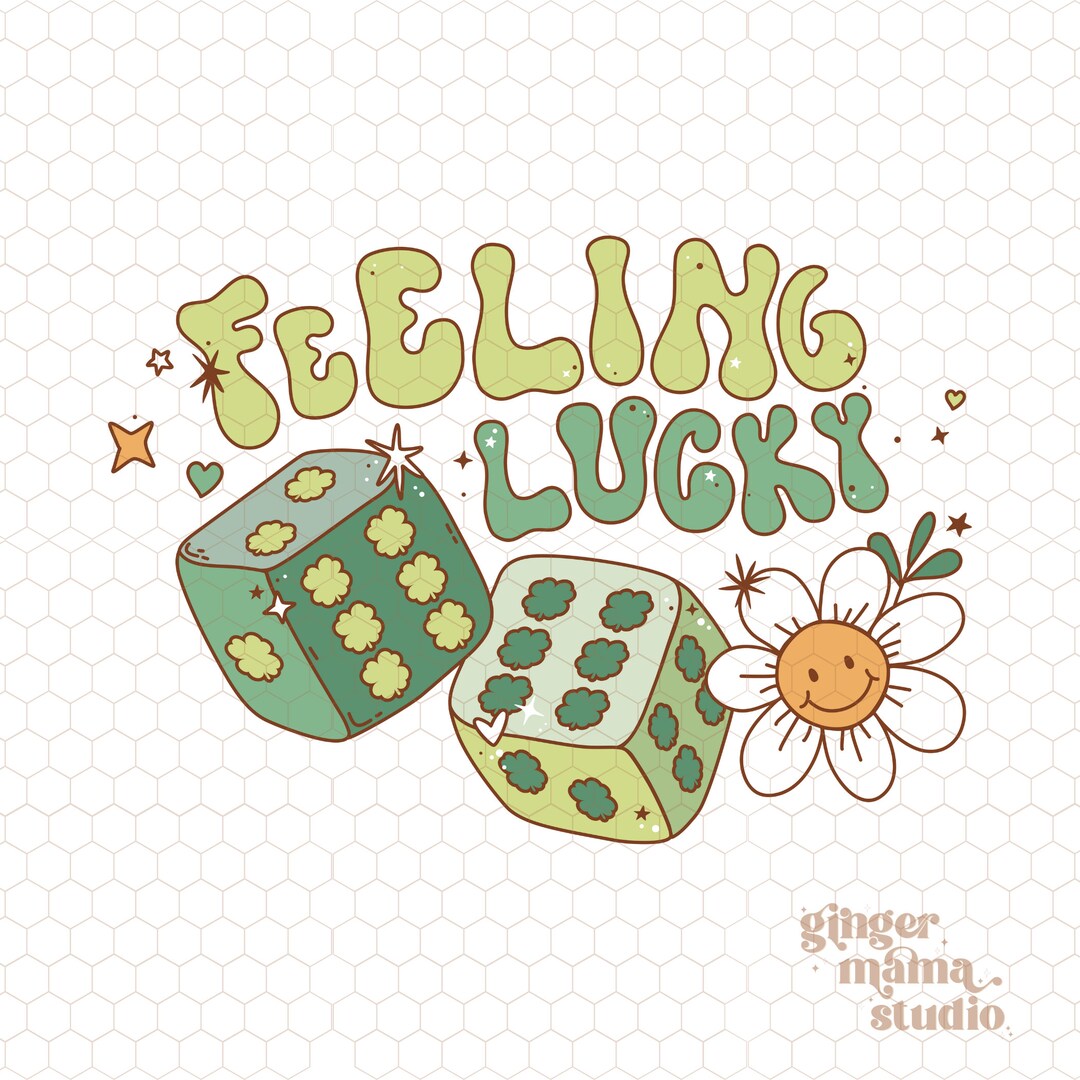 Feeling Lucky Dice Png, Retro St Patrick’s Day Svg, Trendy St. Patricks ...