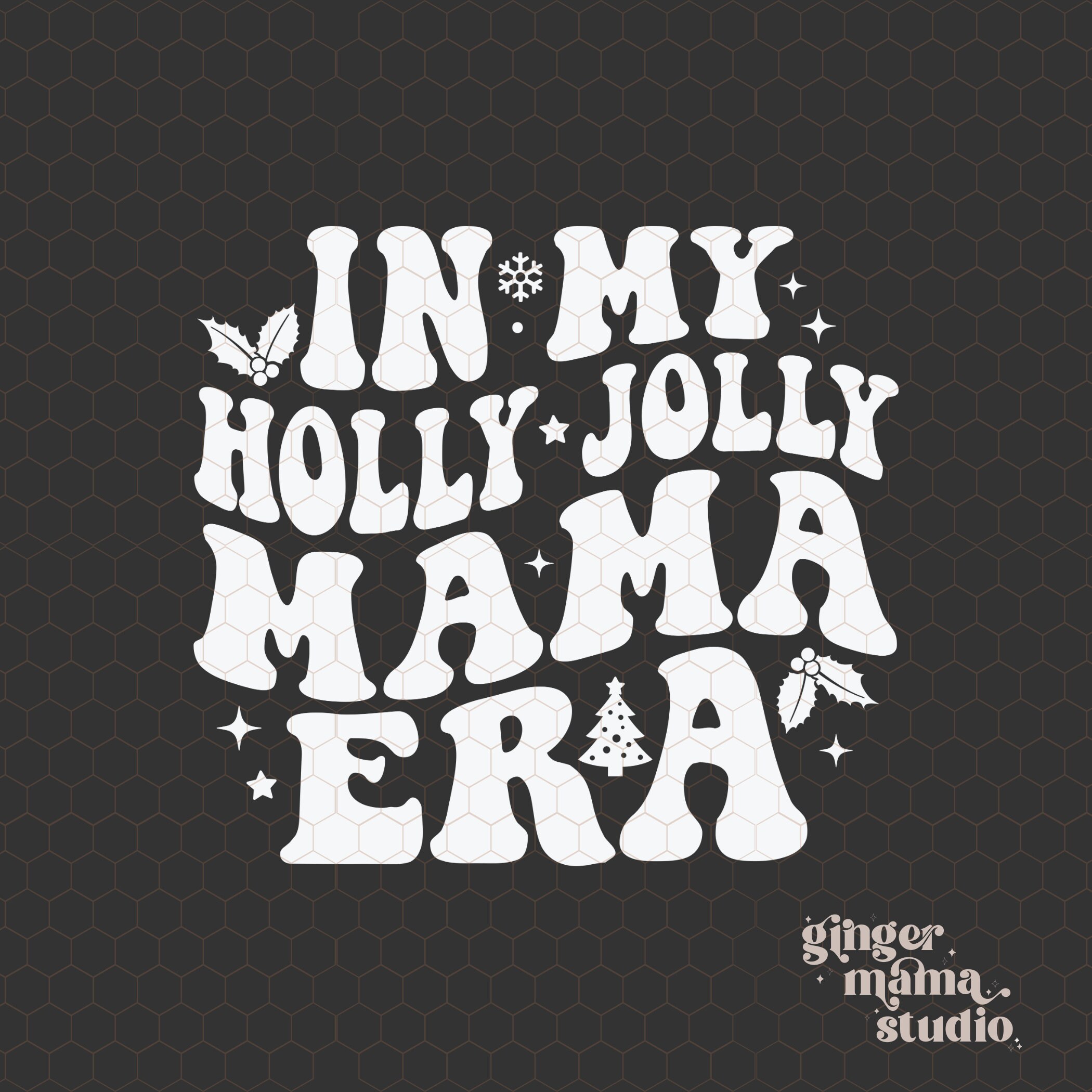 In My Holly Jolly Mama Era Png, Digital File Png, Retro Dtf Sublimation ...