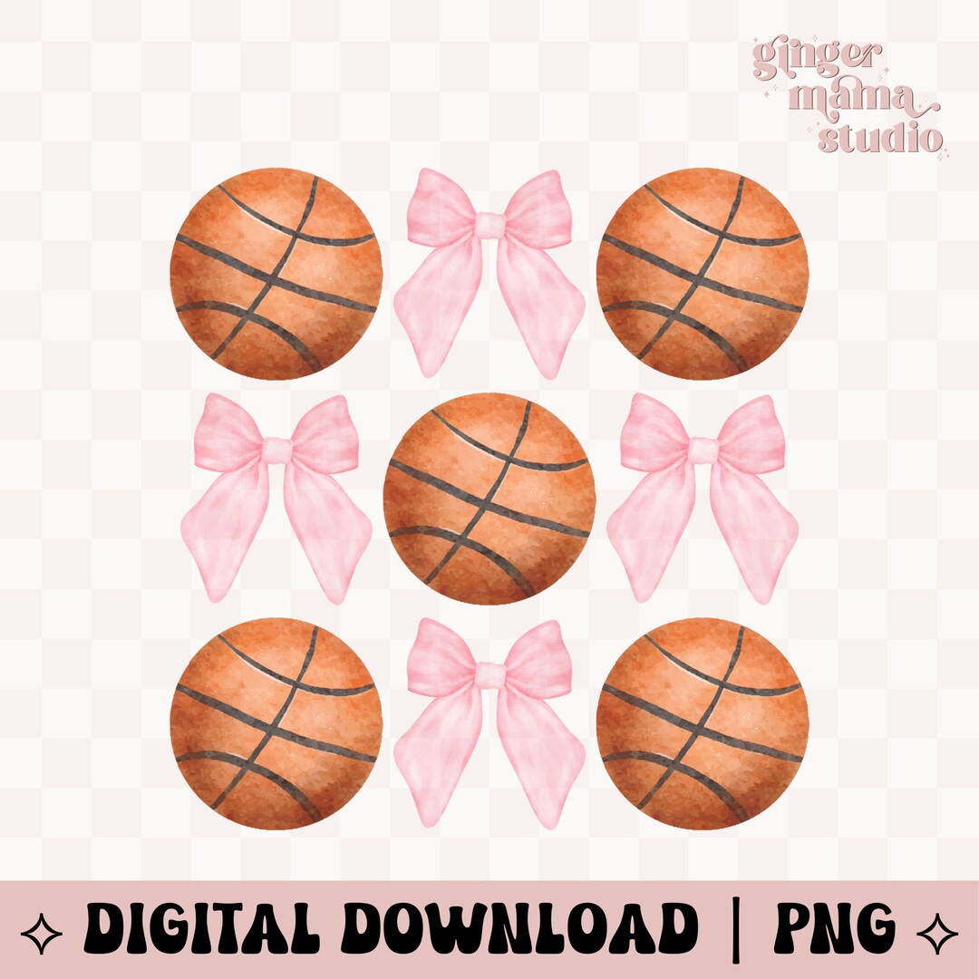 Coquette Basketball Png, Basketball and Bows Png, Baller Mama, Coquette ...
