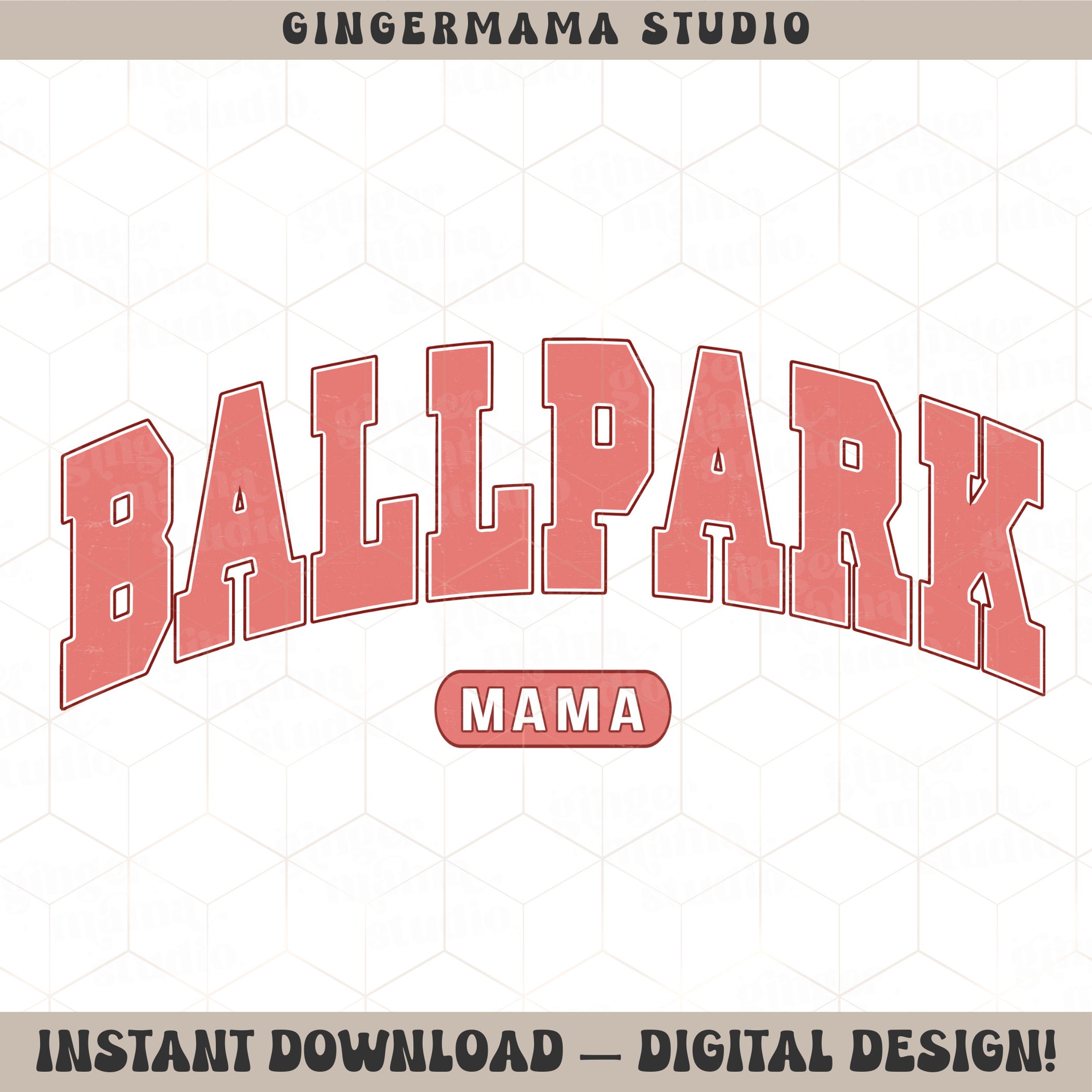 Ballpark Mama Varsity Png, Retro Ballpark Mom, Varsity, Baseball Mama ...