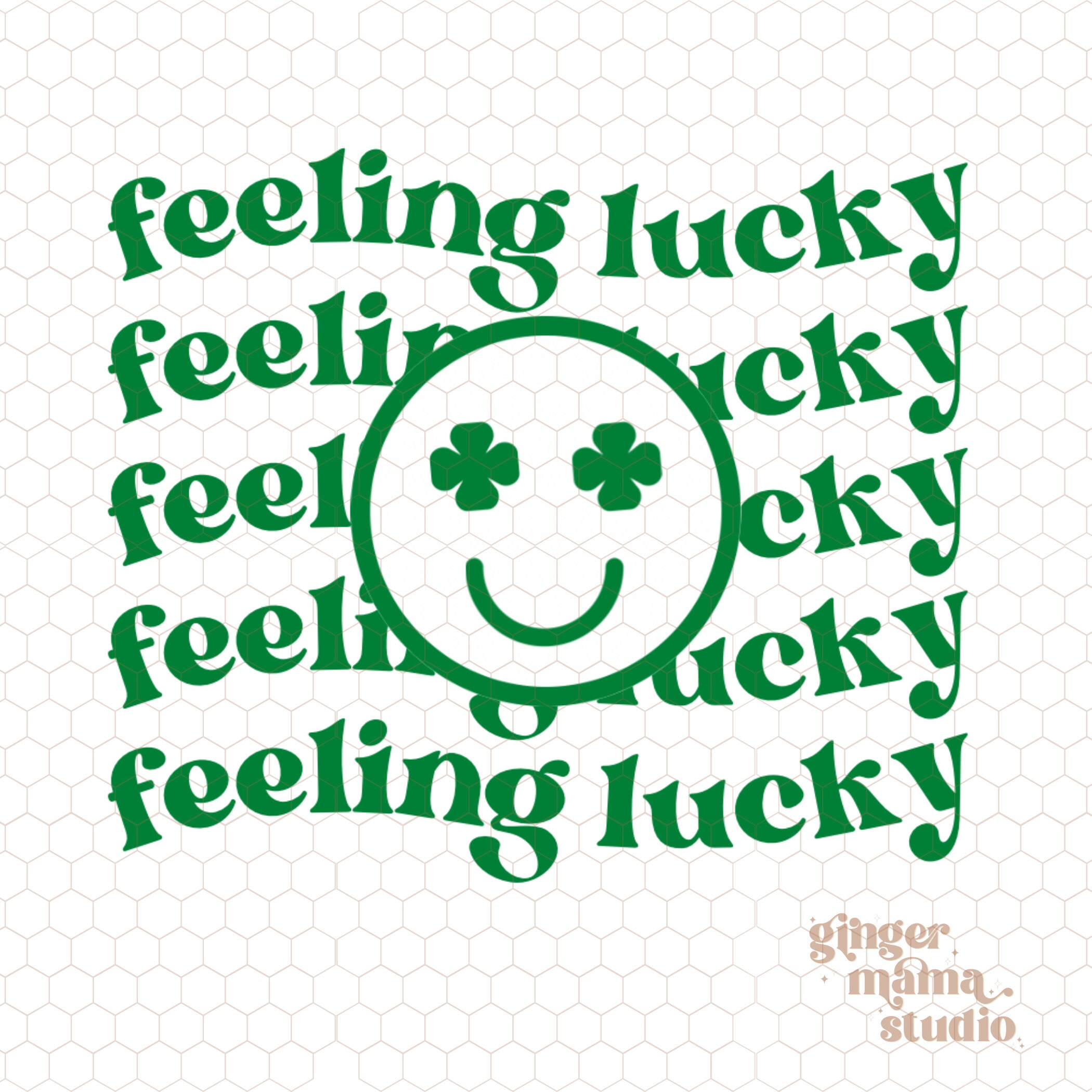 Feeling Lucky Smiley Face Png, Retro Lucky, Shamrock, Trendy St ...