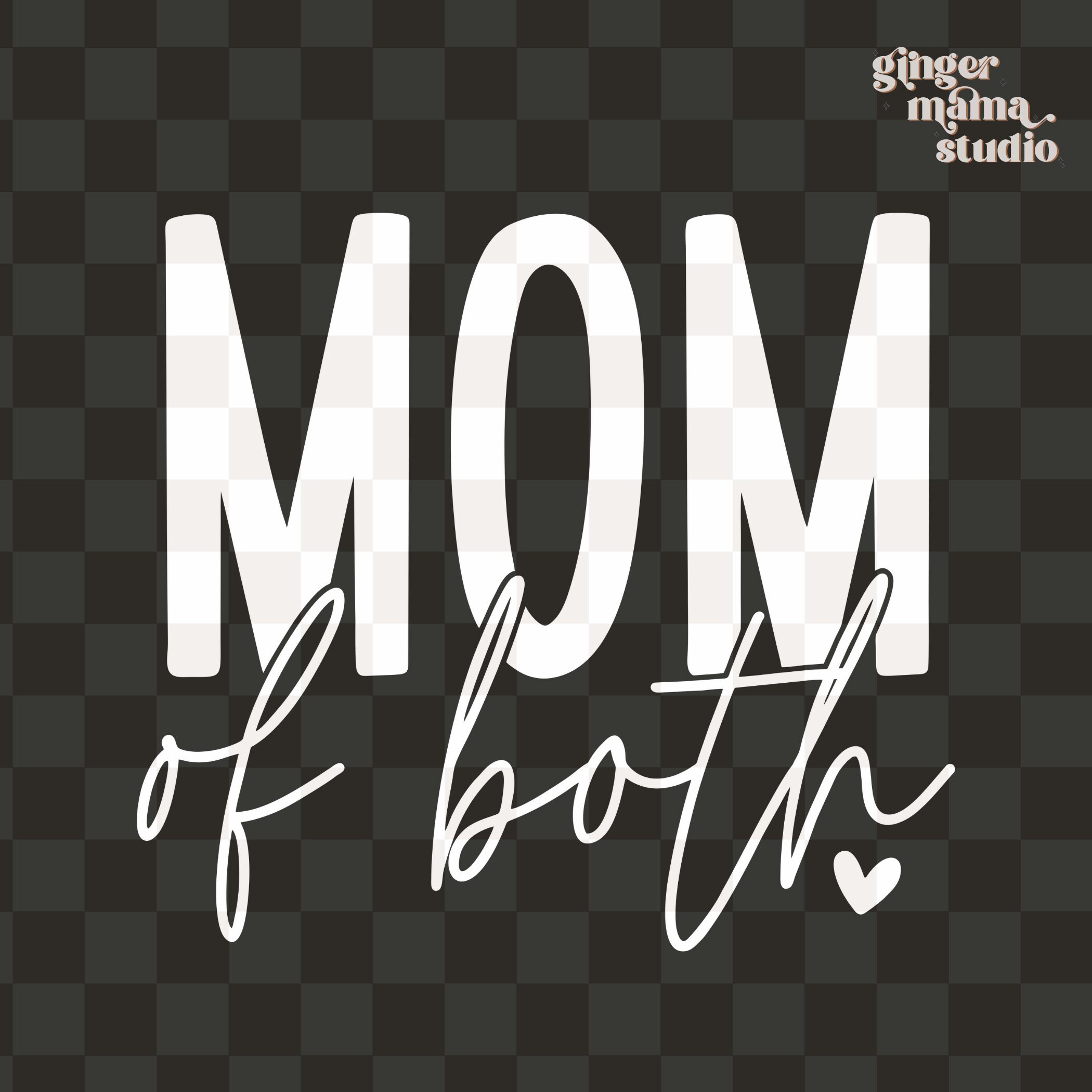 Mom of Both Heart Png, Mama of Both, Trendy Mama Shirts, Girl and Boy ...