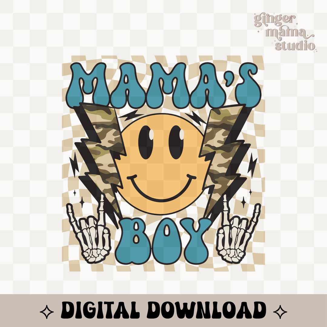 Mamas Boy Smiley Skeleton Png, Mama’s Boy, Skeleton, Skull, Retro Mama ...