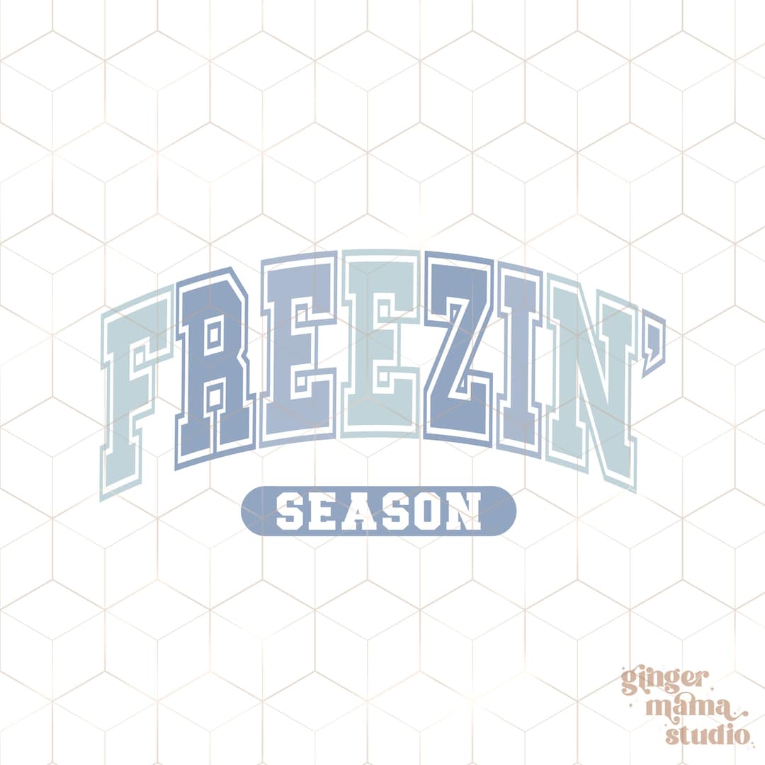 Freezin Season Varsity Blue Png, Always Cold, Freezing Varsity Png ...