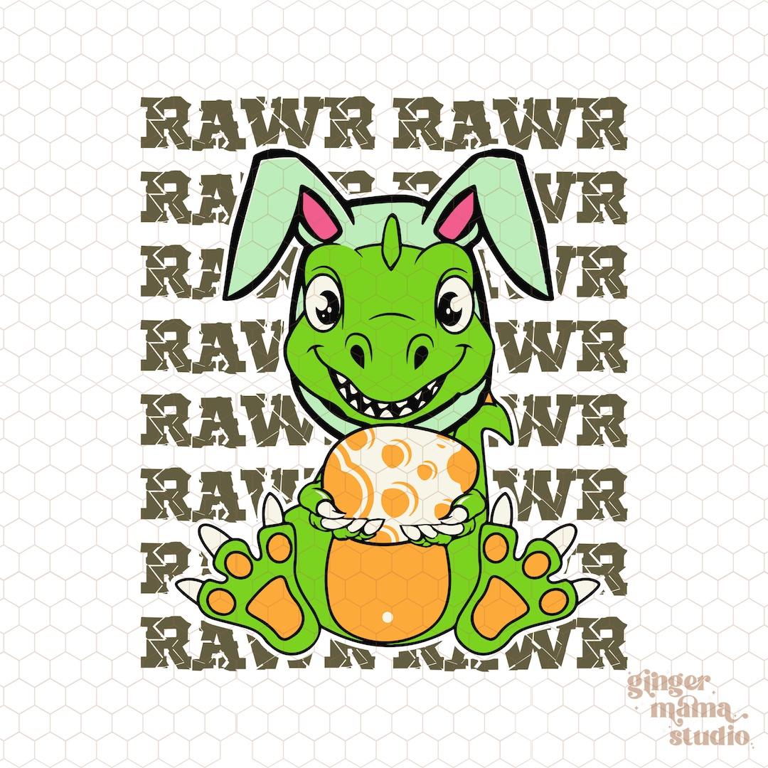 Dino Easter Bunny Png, Easter Egg Png, Dinosaur Bunny Easter Egg, Rawr ...