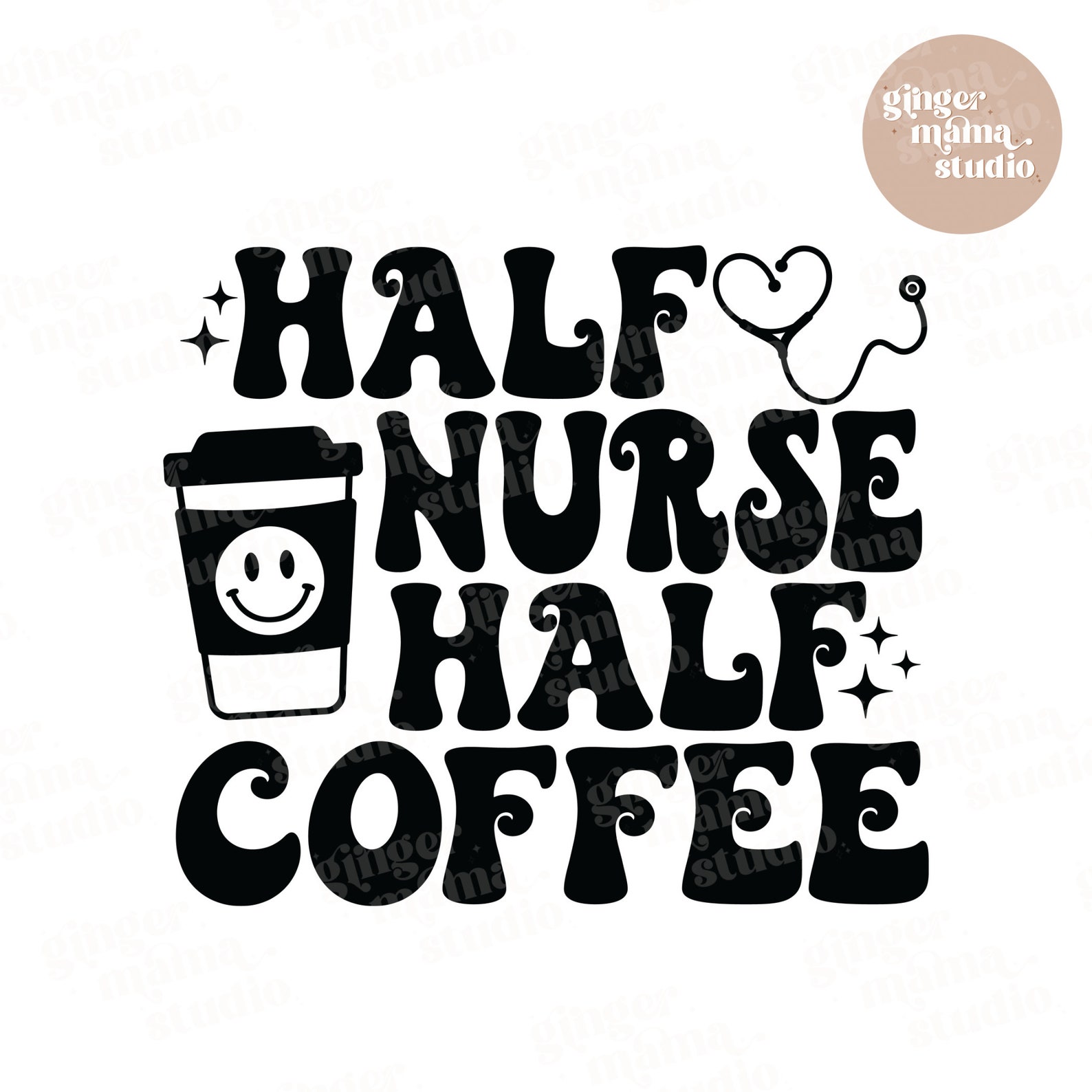Half Nurse Half Coffee Png, Nurse Svg, Caffeine Nurse, Coffee Lover ...