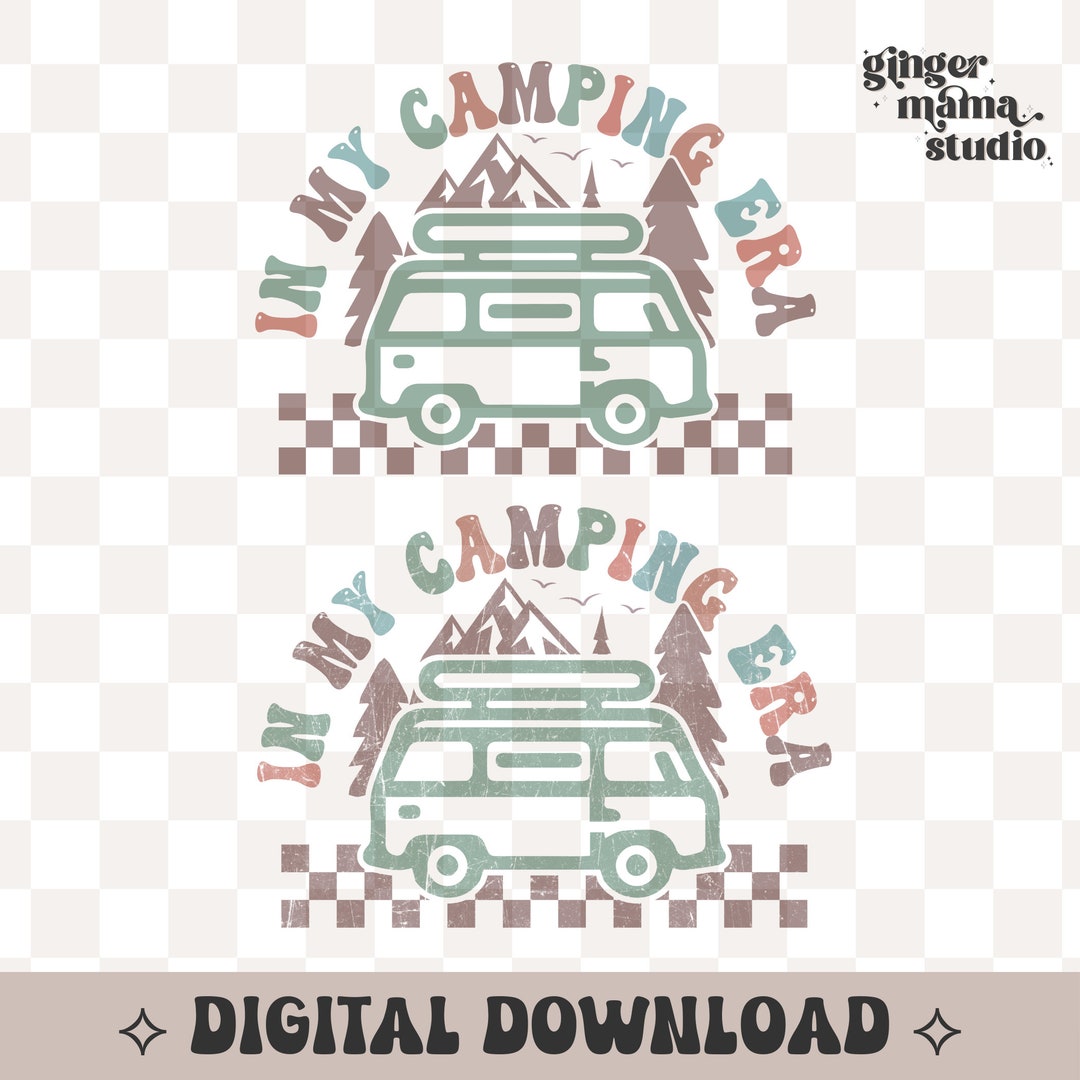In My Camping Era Retro Png, Camping Era, Camper, Camping Shirt Png ...