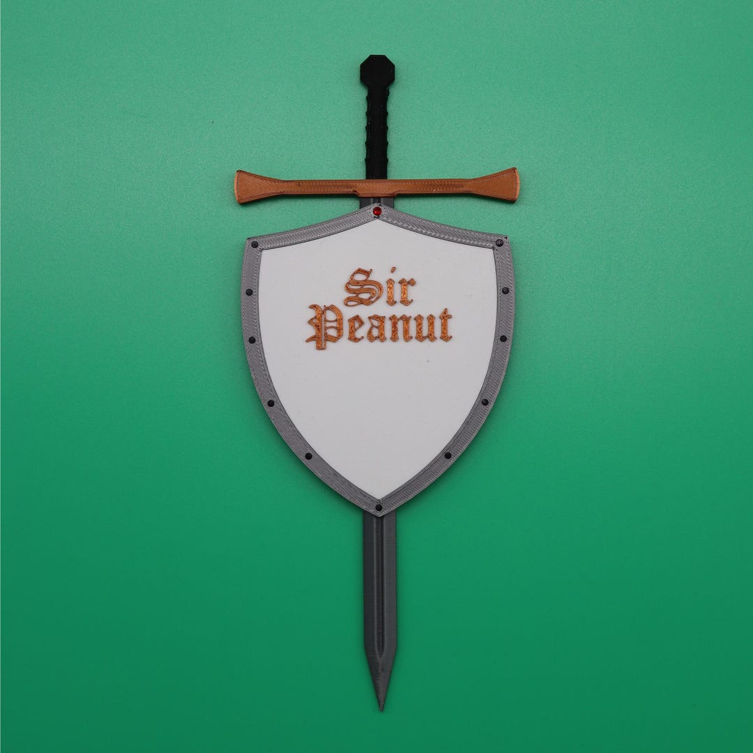 Personalized Knight Sword & Shield Plant Stake – Custom 3D Printed ...