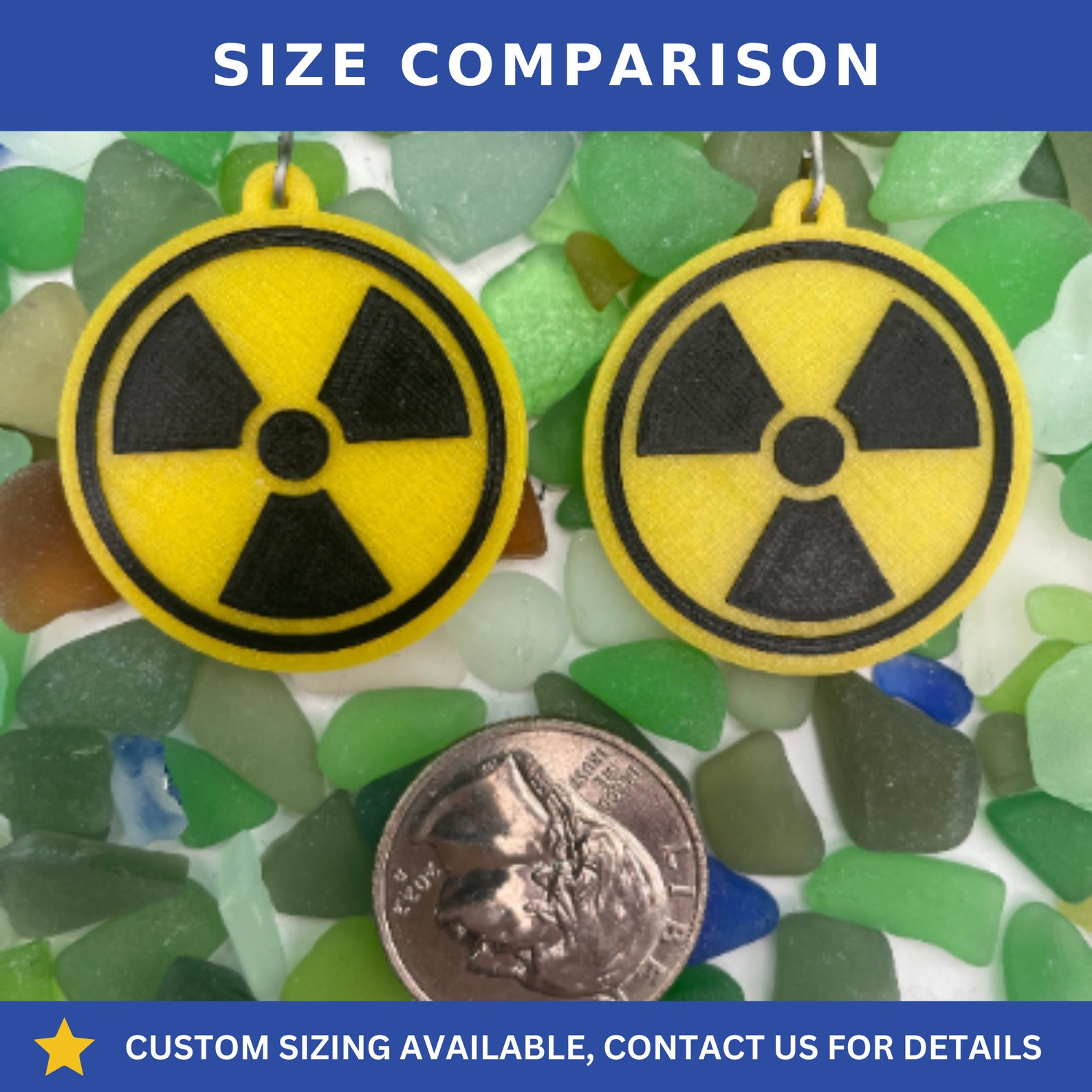 Radiation Symbol Dangle Earrings • Science Statement Jewelry for Her ...