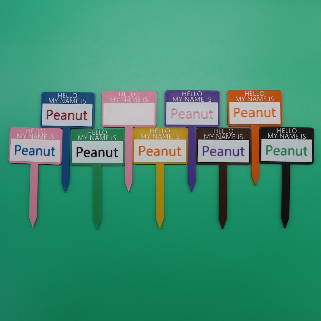 Personalized Hello My Name is Plant Stake: Customize Your Garden Labels ...