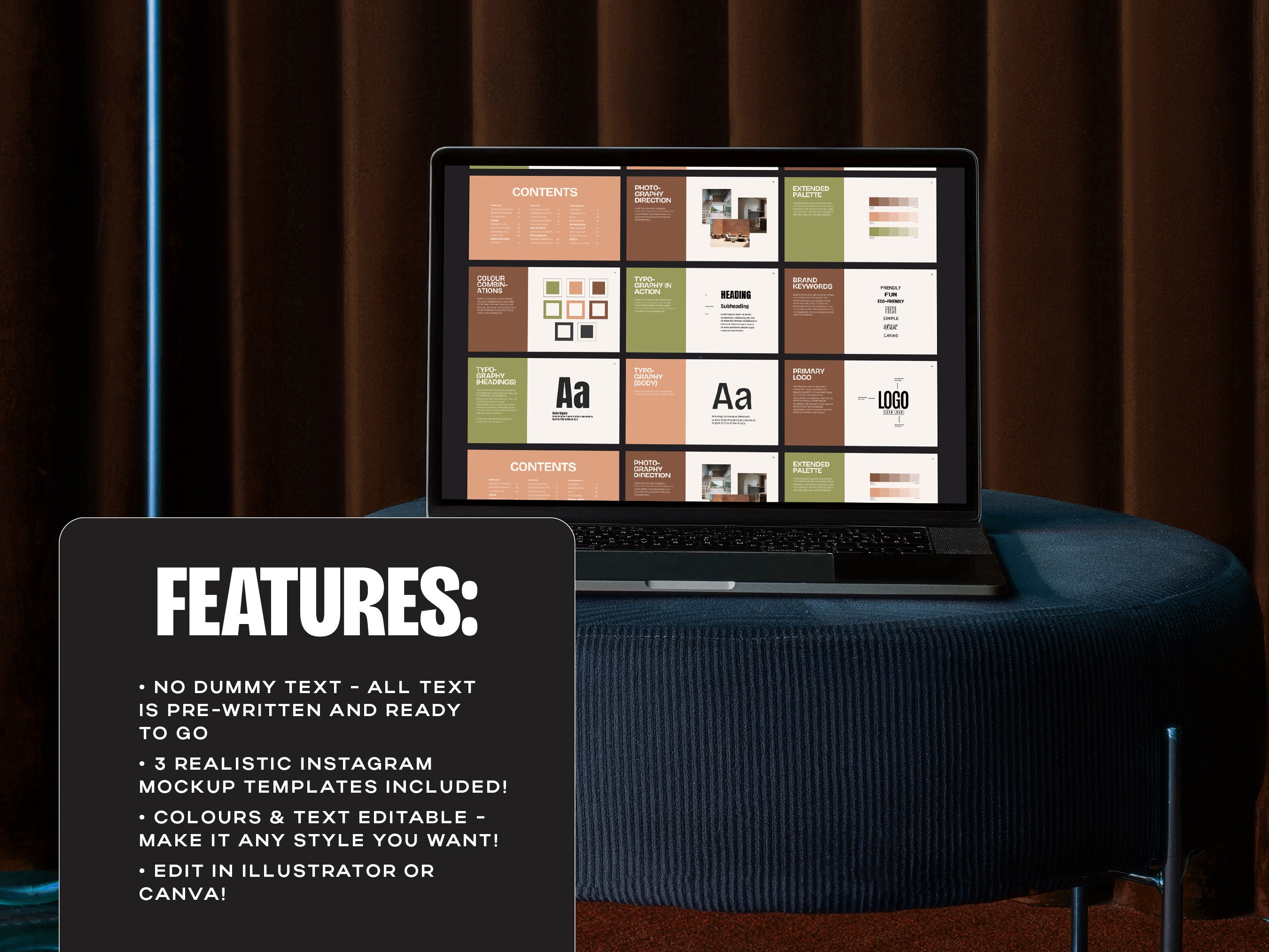 BOLD & ELEGANT Brand Guidelines Template for Designers | Adobe ...