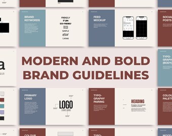 Brand Guidelines Brand Style Guide Brand Board Editable in - Etsy