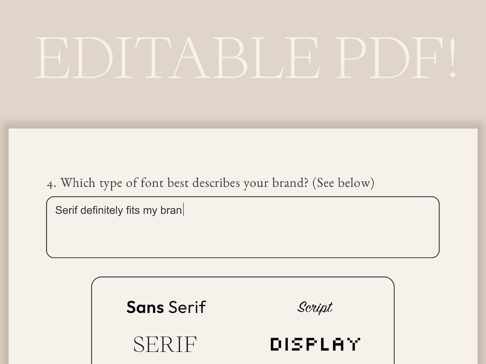 Branding Questionnaire | Brand Design Brief Template | for Designer ...