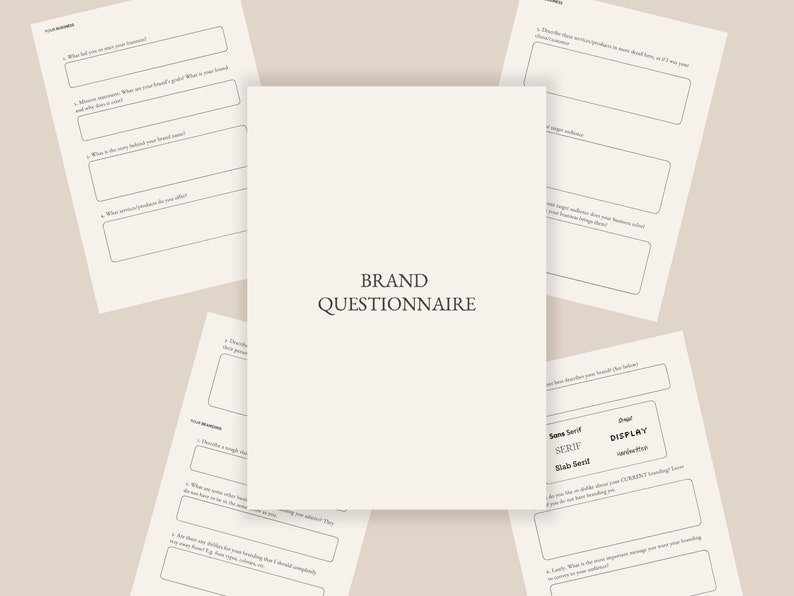 Branding Questionnaire | Brand Design Brief Template | for Designer ...
