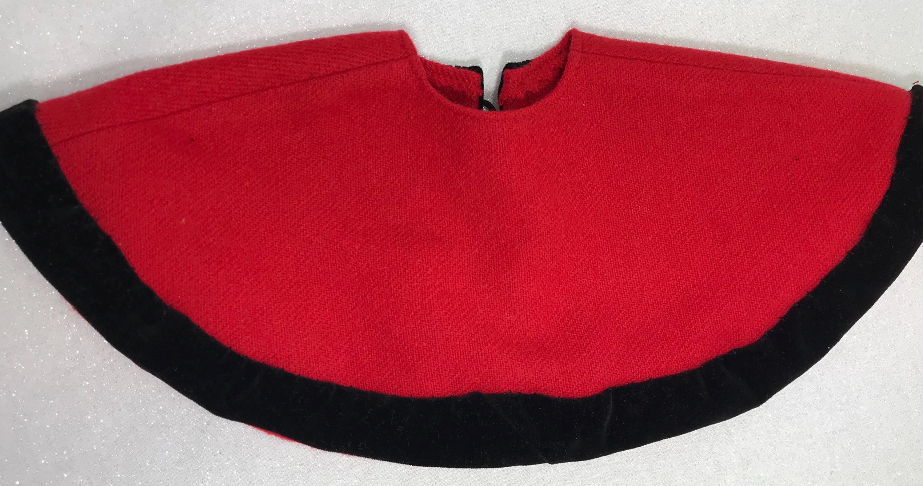 Doll Victorian Carolee Dress, Cape, Hat, and Muff Red Wool 18” Eg ...