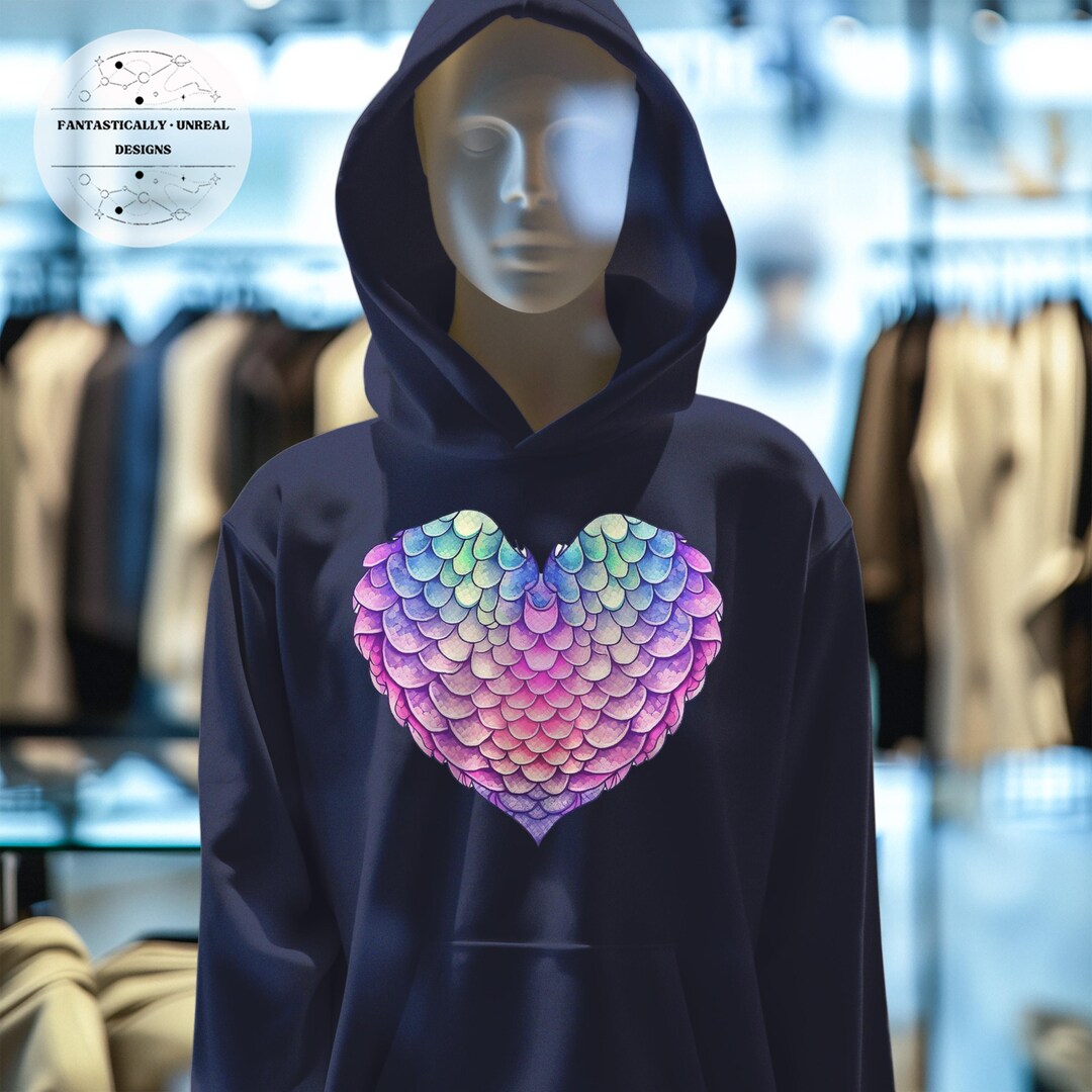 Rainbow Dragon Scale Heart Kids Unisex Apparel | Hoodie, Sweatshirt, T ...