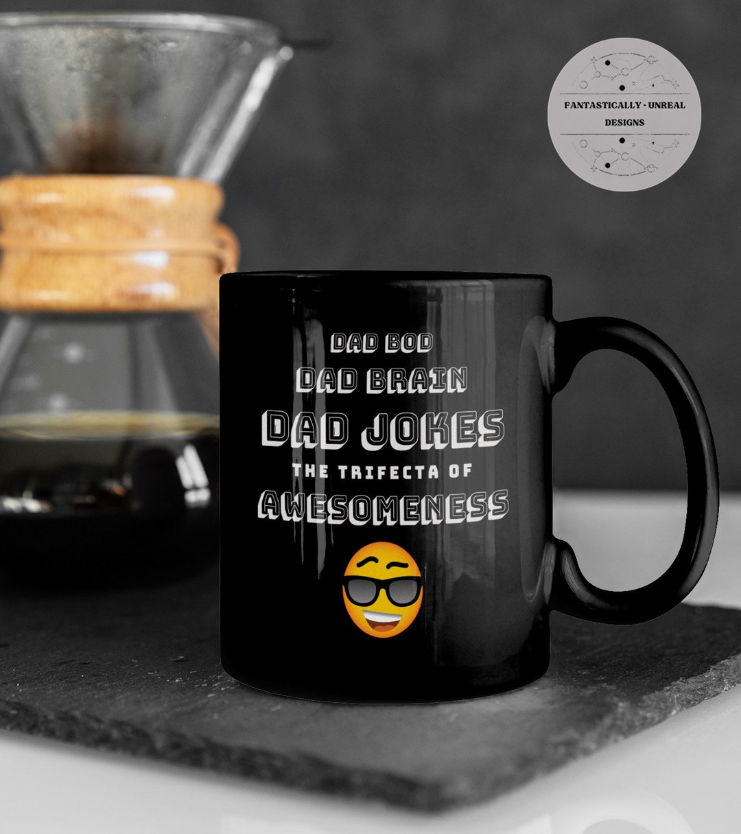 Dad Bod Dad Brain Dad Jokes Coffee Mug Ceramic Mug, Enamel Mug, Camping ...