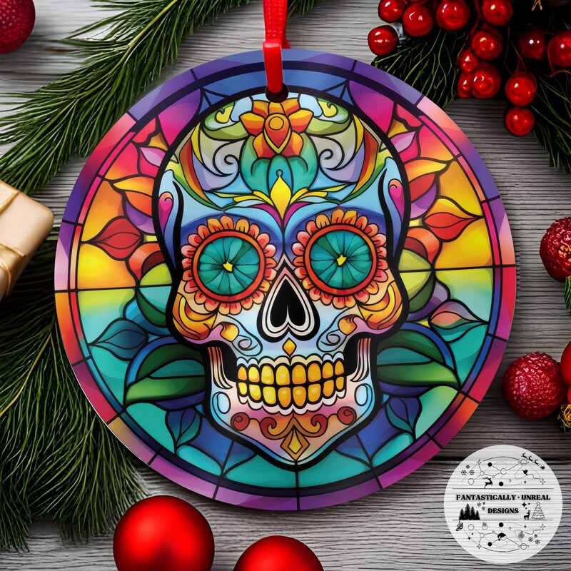 Sugar Skull Ornament - Etsy