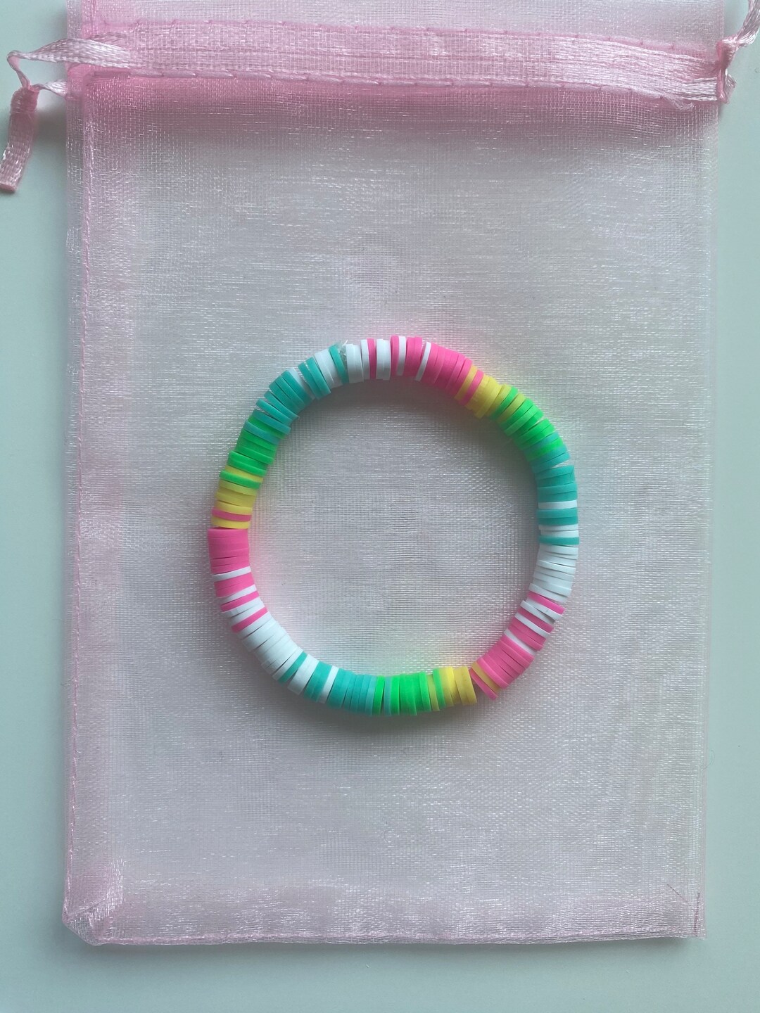 Rainbow Swirl Beaded Bracelet - Etsy