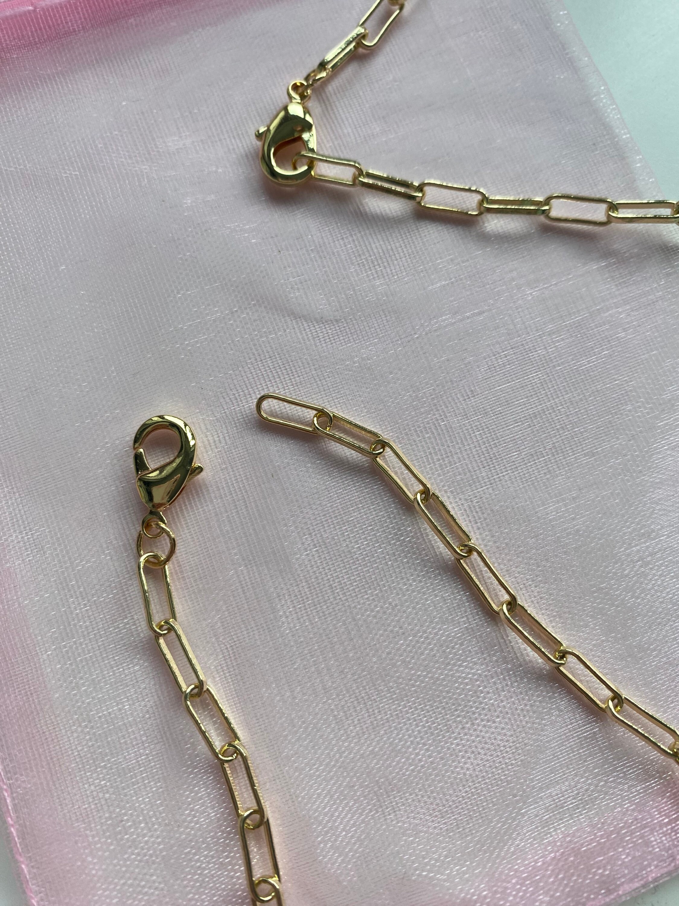 Smiley Face Paper Clip Chain Necklace - Etsy