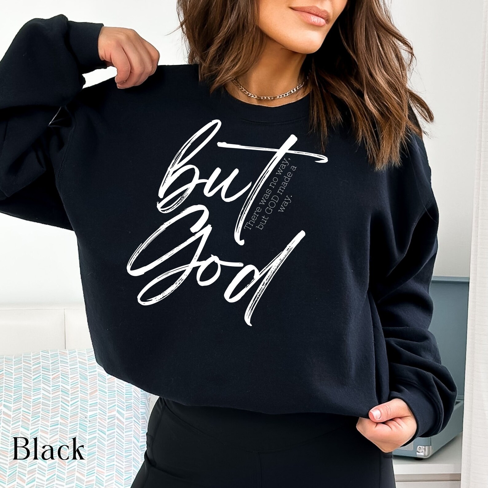 But God Sweatshirt, Christian Sweater, Faith Shirt, Religious Crewneck ...