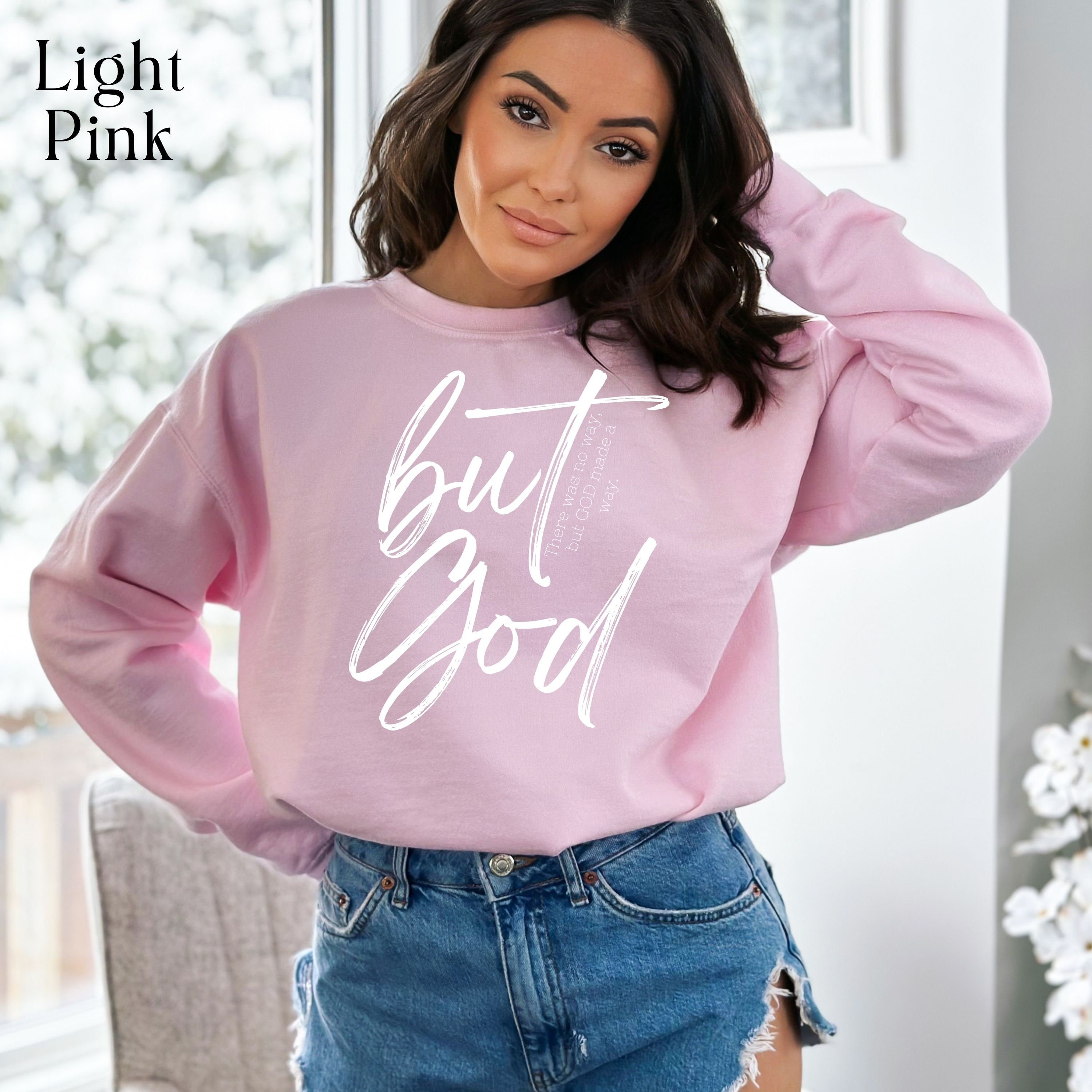 But God Sweatshirt, Christian Sweater, Faith Shirt, Religious Crewneck ...