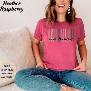Vascular Nurse Tshirt, Vascular Nurse Shirt, Vascular Surgery, Medical ...